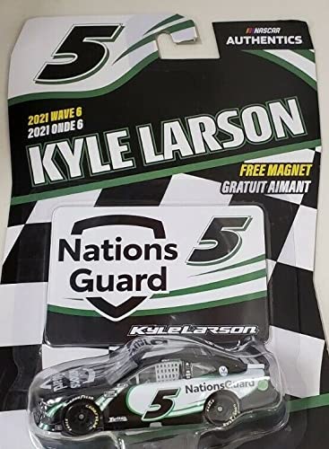 Action Racing 2021 Wave 6 Kyle Larson #5 1/64th Scale Diecast with Magnet Card Insert Car Measures 3 inch L x 1 inch W x 1 inch Tall