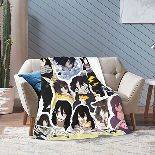 Blanket Aizawa Shota Soft and Comfortable Warm Fleece Blanket for Sofa,Office Bed car Camp Couch Cozy Plush Throw Blankets Beach Blankets