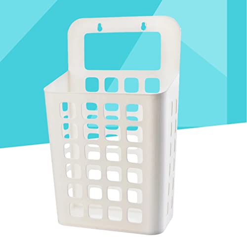 Zerodeko Plastic Hanging Shower Caddy Kitchen Bathroom Storage Basket Laundry Basket Clothes Hanging Organizer Hanging Cups Holder for Kitchen Bathroom Cabinet Toilet White