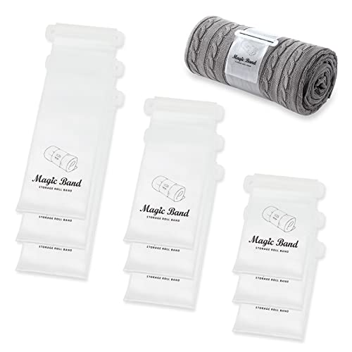 Closet Organizers Storage Belt Self-adhesive Durable PVC Clothes Stacking Organizer Strap for Folded Household Shirt T-shirts Pants Towels Bed Sheets Storage Roll Band Fold Up Organize (9)