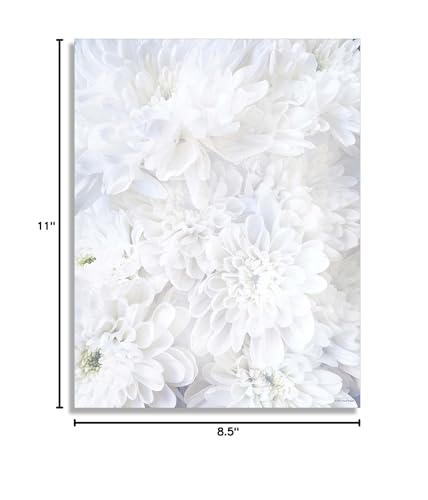 White Soft Petals Stationery Paper - 80 Sheets