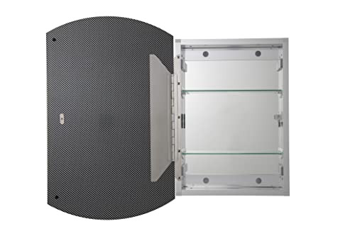 Croydex Sirena, Recessed or Surface Mount, Hang 'n' Lock Easy Installation Medicine Cabinet, 16W x 26H, Aluminum