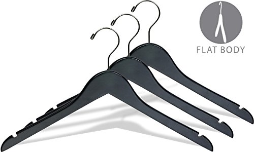 The Great American Hanger Company Black Wood Top Clothes Hanger