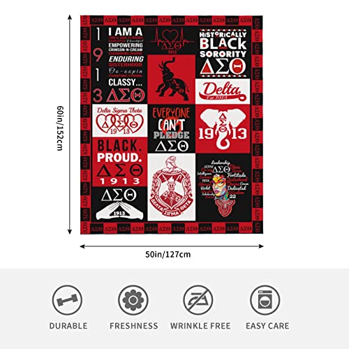 Sorority Gifts for Women Blanket 50"x60"Super Soft Flannel Throw Positive Blanket Gift for Girls