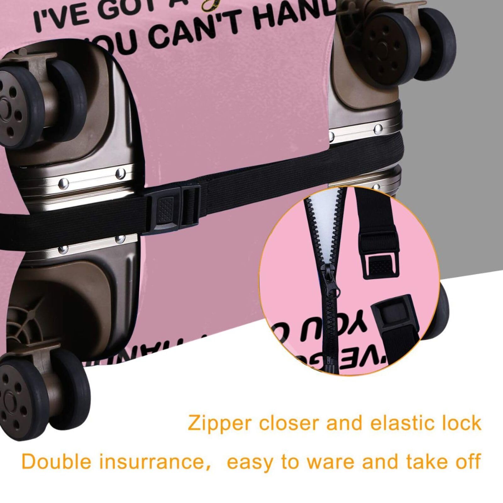 Hepmant Travel Suitcase Protector African American Woman Elastic Protective Washable Luggage Cover With Concealed Zipper Suitable For 18-32 Inch 【S (for 18-21 inch luggage)】