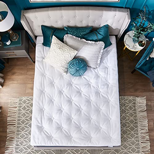 Sleep Innovations Skyler 12 Inch Cooling Gel Memory Foam Mattress with Plush Fiber Fill Pillow Top, King Size, Bed in a Box, Soft and Plush Support