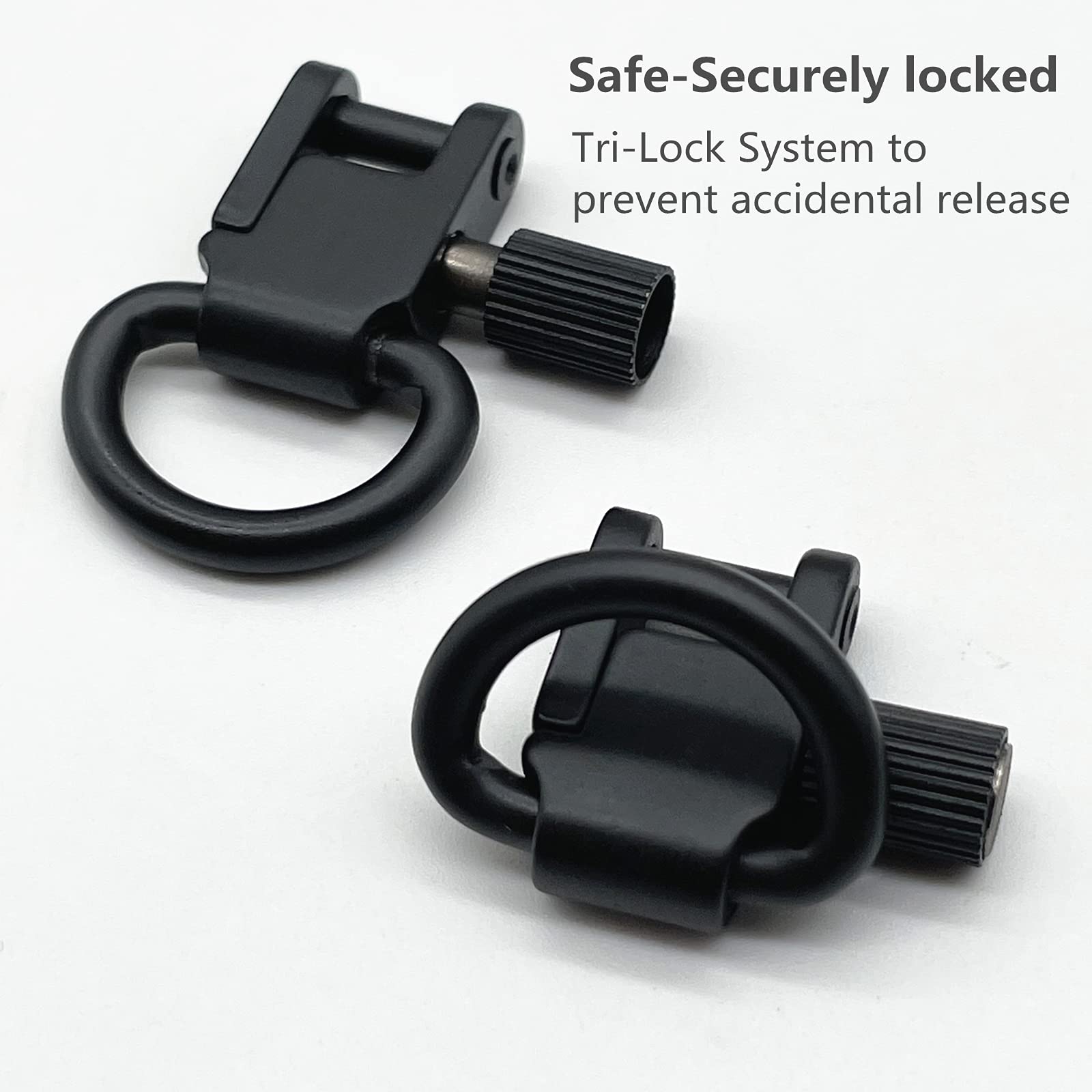 AOOK Sling Swivels Mounts for Rifle and Shotgun, Heavy Duty Sling Attachments Clips, Black- Occult (Black)