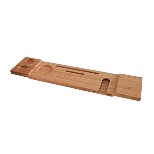 JAHH Bathtub Tray Spa Bathtub Caddy Organizer Rack Book Wine Tablet Holder Bottom Bath Tub Tray Bridge Shelf