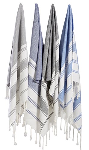 (SET of 8) Turkish Cotton Hand Face Head Guest Gym Towel Set Peshtemal Washcloth Kitchen Tea Towel Dish Cloth Set (MultiColor)