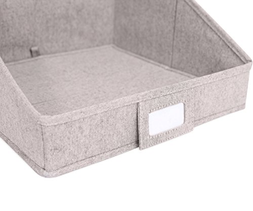 Internet's Best Open Cloth Storage Bin - Closet Shelf Storage Box - Organize Sheets Blankets Towels Sweaters Scarfs - Grey (1 Pack)