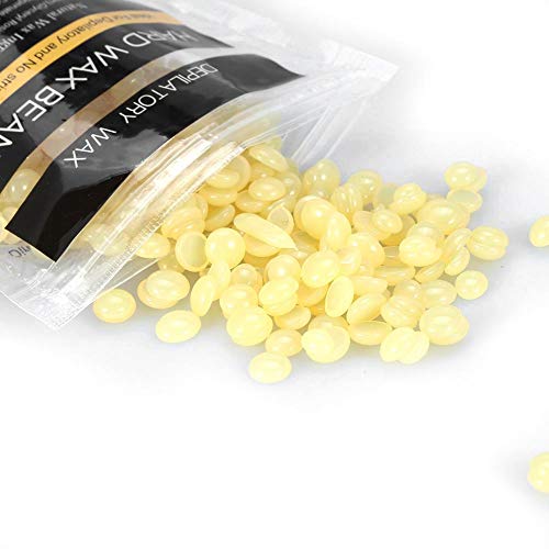Depilatory Wax Beans,100g/Bag No Strip Hard Body Waxing Beans for Hair Removal (Honey)