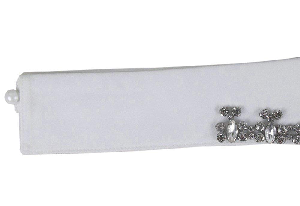 Women’s Shiny Rhinestones Fake Collar Vintage Detachable Shirt Collar Stylish Faux Collar White