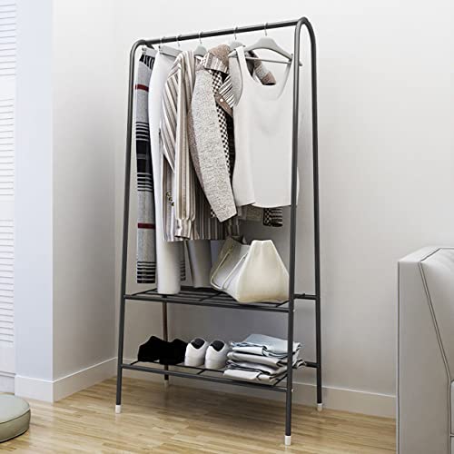 WEECRON Small Clothes Rack Clothing Racks for Hanging Clothes Garment Rack Clothes Hanger Rack, Black