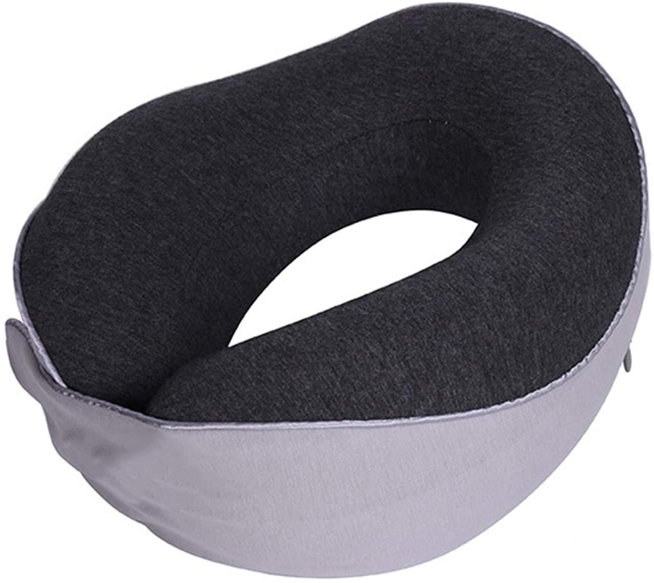 NCRD Travel Pillow Memory Foam Head Neck Support Pillow, Travel Neck Pillow, Neck Support Cushion U Shaped Portable Travel Pillow for Kids Adults Aircraft Car Train Office (Color : Gray)