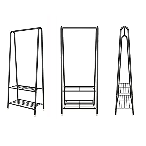 WEECRON Small Clothes Rack Clothing Racks for Hanging Clothes Garment Rack Clothes Hanger Rack, Black