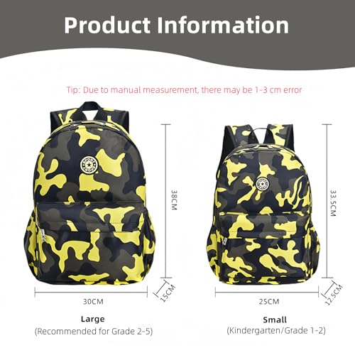 Armbq Kids Backpack for Boys Camo Print Elementary School Bag Preschool Daypack Outdoor Kindergarten Bag