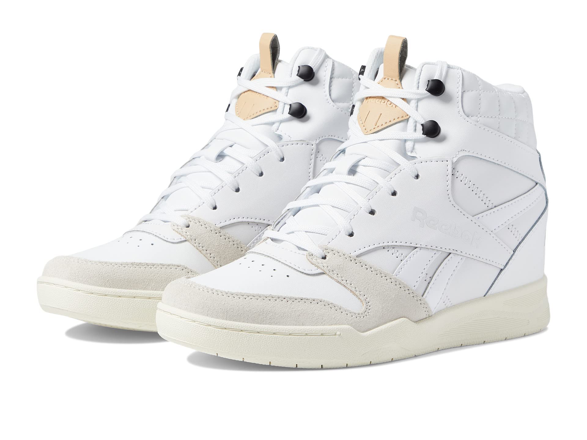 Reebok Women's BB4500 Hi High Top Basketball Shoe, Wedge Heel/White/Chalk/Sahara, 10