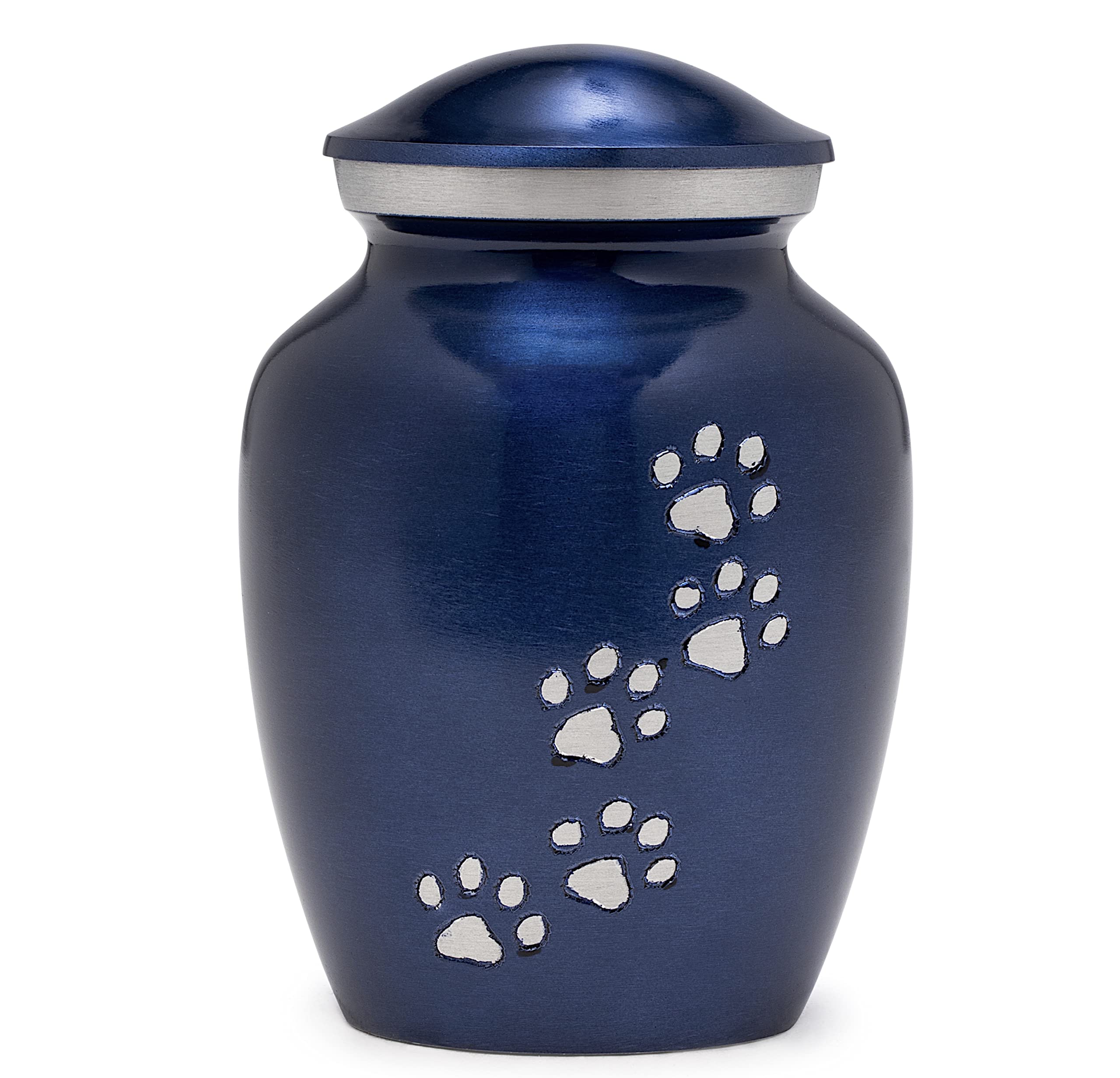 Eternal Harmony Pet Urns for Dogs with Secure Seal, Velvet Bag & Anti-Slip Felt Bottom, Animal Urn for Dog Ashes, Cat Ashes & Any Pet Up to 40 lbs (Blue, Medium)