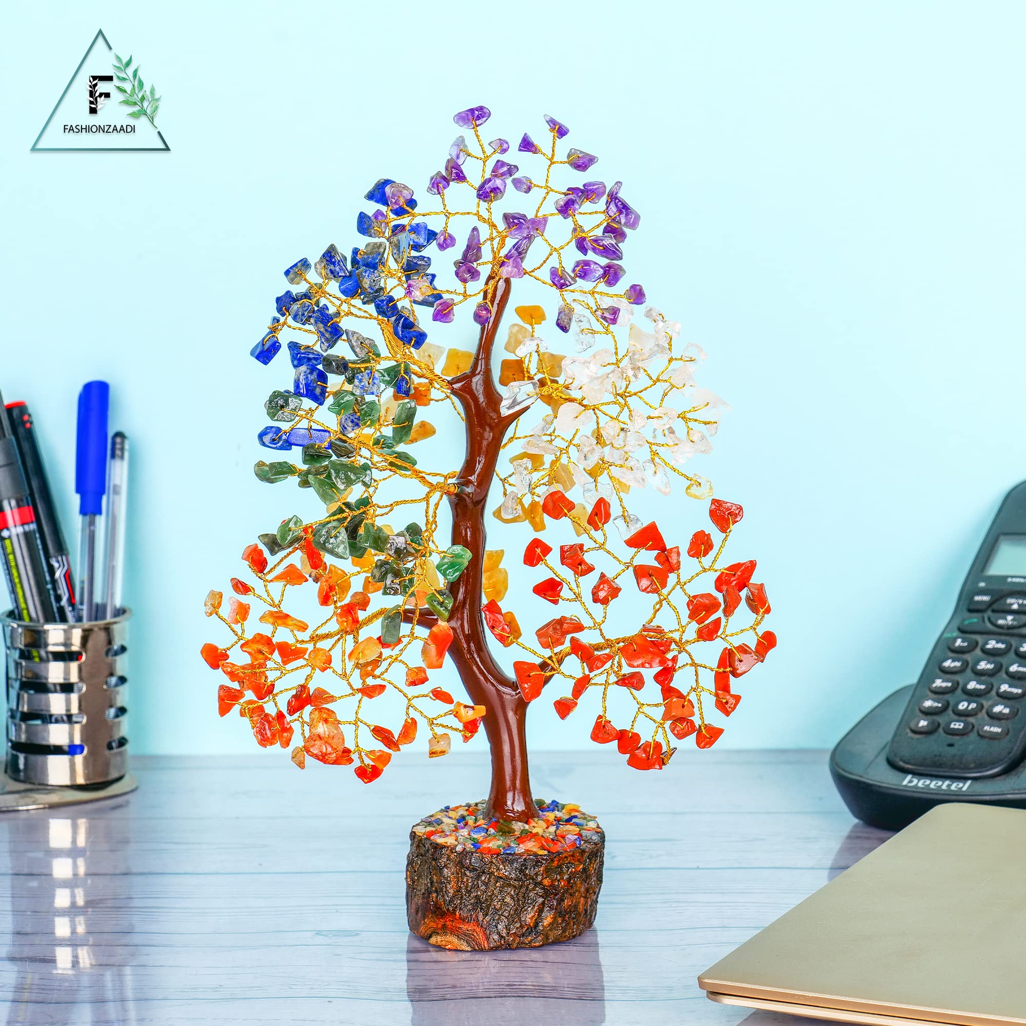 7 Chakra Tree Of Life, Gemstone Tree, Bonsai Tree Sculpture, Spiritual Trees - 7 Chakra Stones, Crystal Room Decor, Seven Chakra Tree, Tree Of Life Decor, Feng Shui Tree, Good Luck Gifts, Crystal Tree