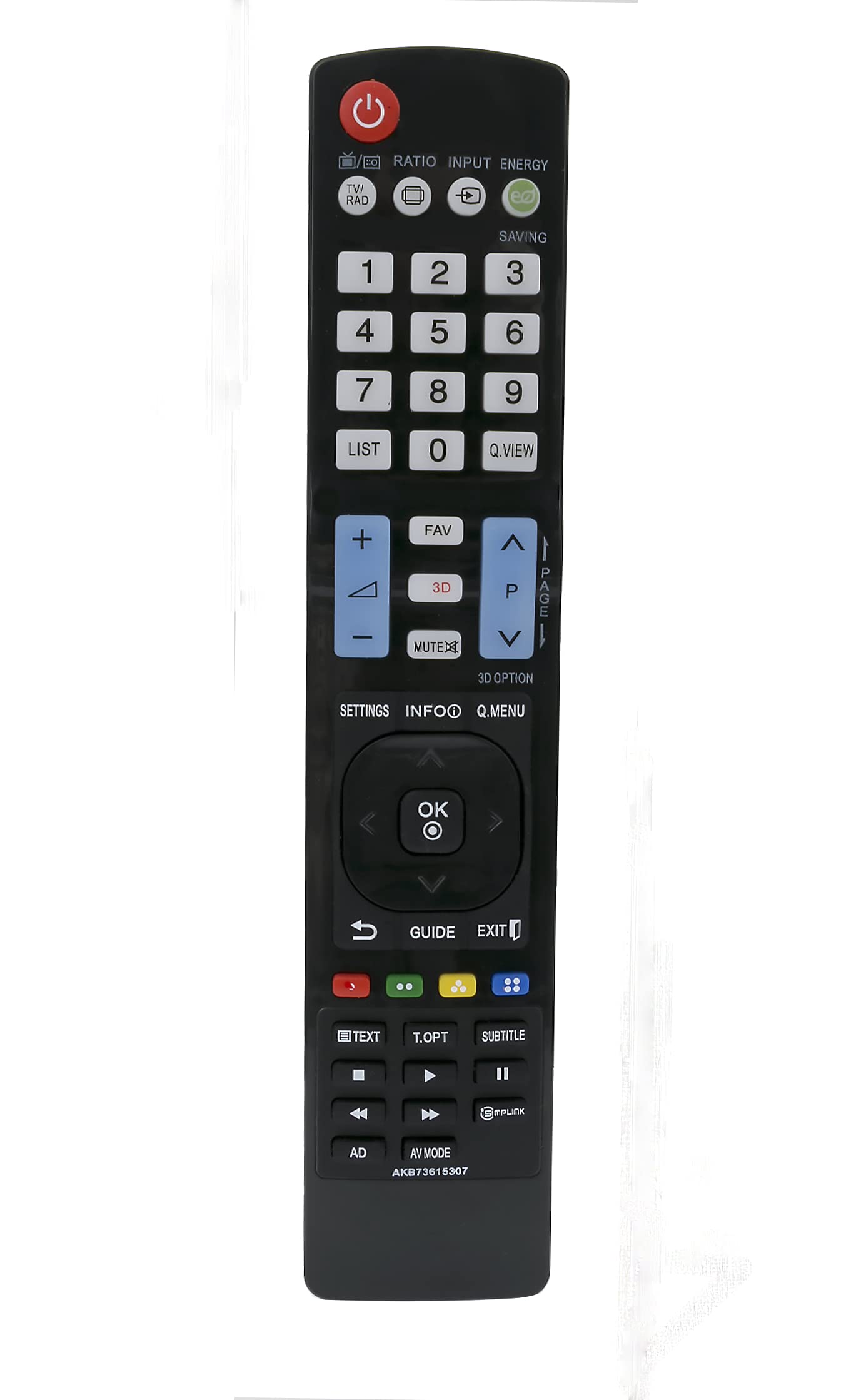 ALLIMITY AKB73615307 Replacement Remote Control Compatible with LG 4K OLED Smart TV 37LM611S 55LM615S 37LS3400 42LM3400 55LM615S 32LM3400 32LM611S 42LM615S 47LM615S