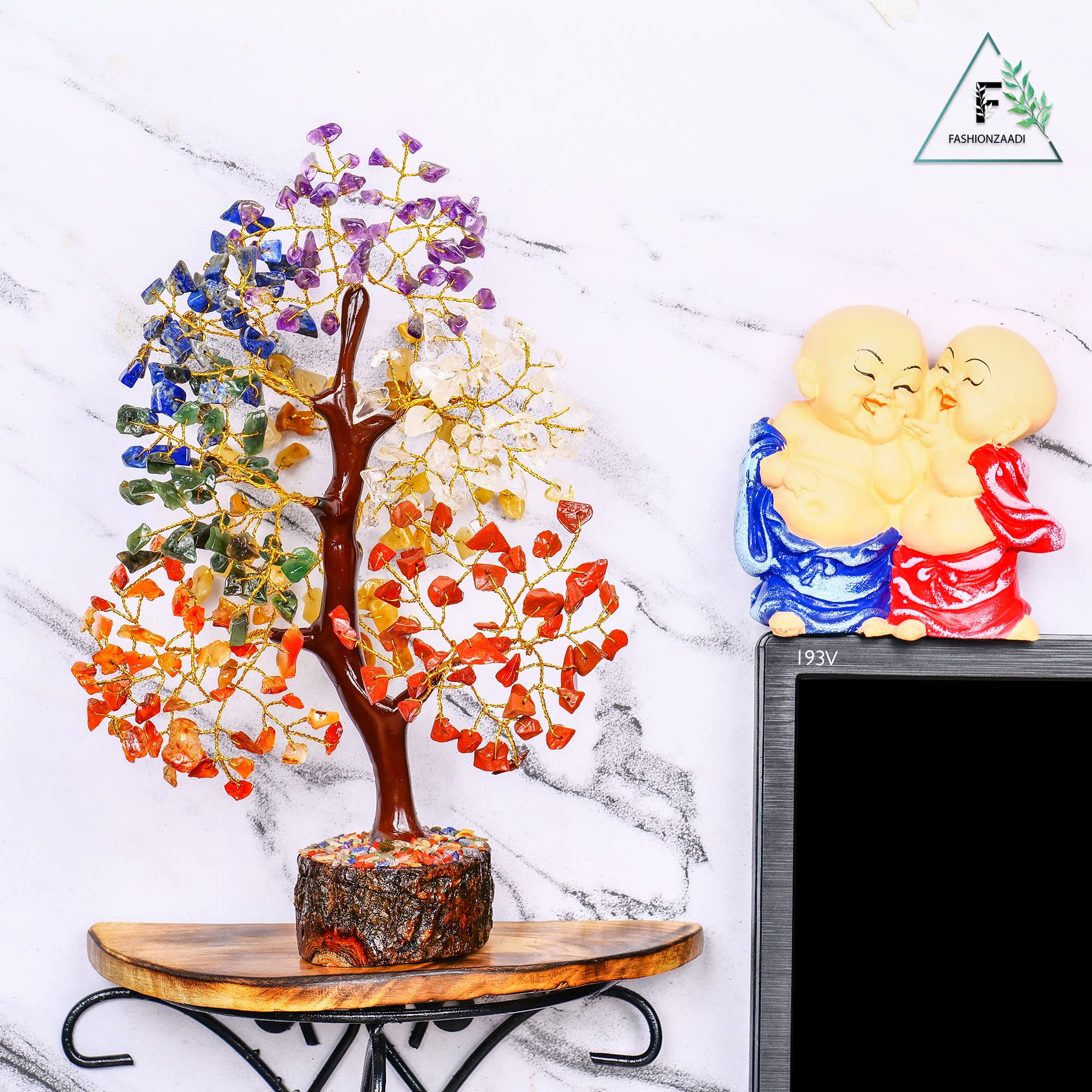 7 Chakra Tree Of Life, Gemstone Tree, Bonsai Tree Sculpture, Spiritual Trees - 7 Chakra Stones, Crystal Room Decor, Seven Chakra Tree, Tree Of Life Decor, Feng Shui Tree, Good Luck Gifts, Crystal Tree
