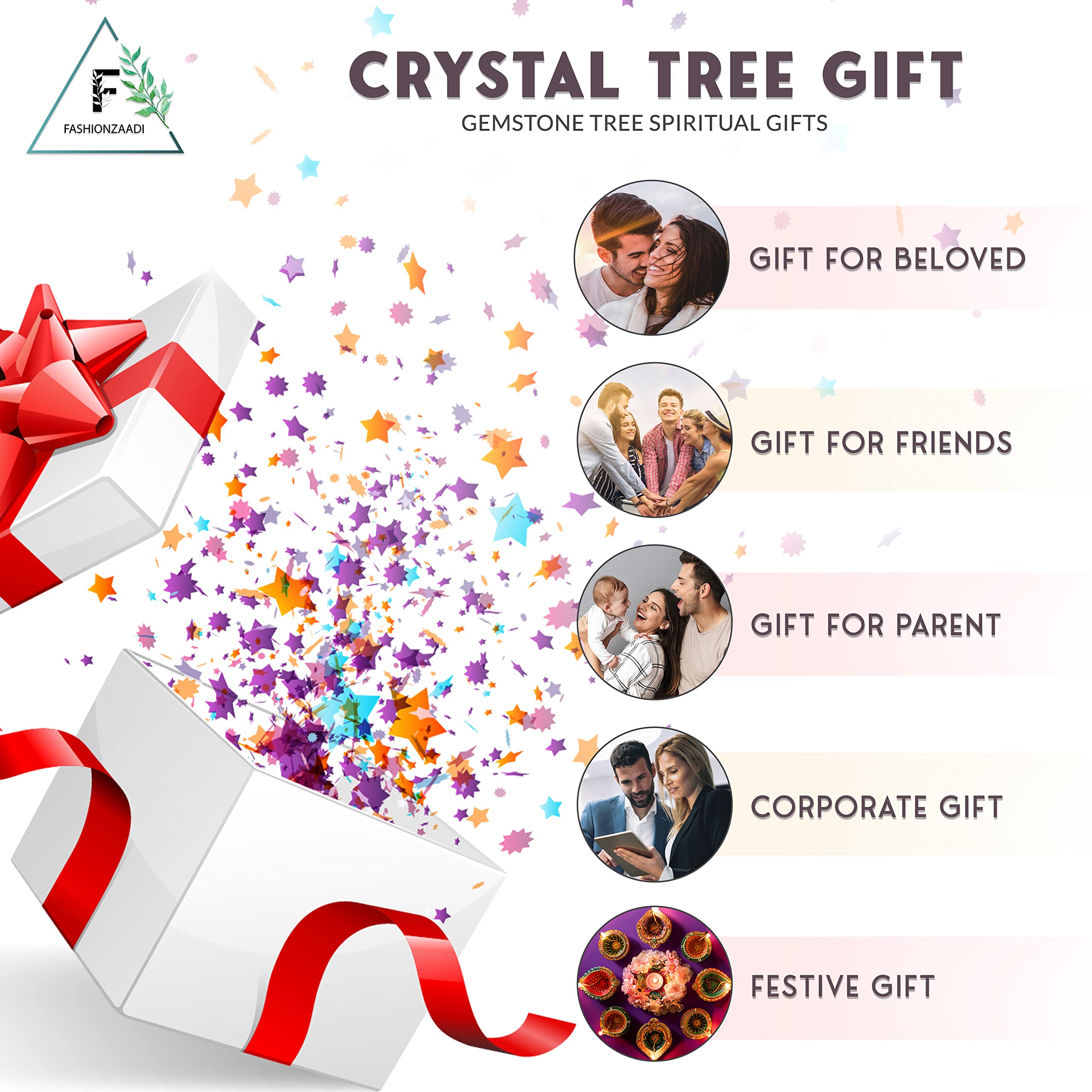 7 Chakra Tree Of Life, Gemstone Tree, Bonsai Tree Sculpture, Spiritual Trees - 7 Chakra Stones, Crystal Room Decor, Seven Chakra Tree, Tree Of Life Decor, Feng Shui Tree, Good Luck Gifts, Crystal Tree