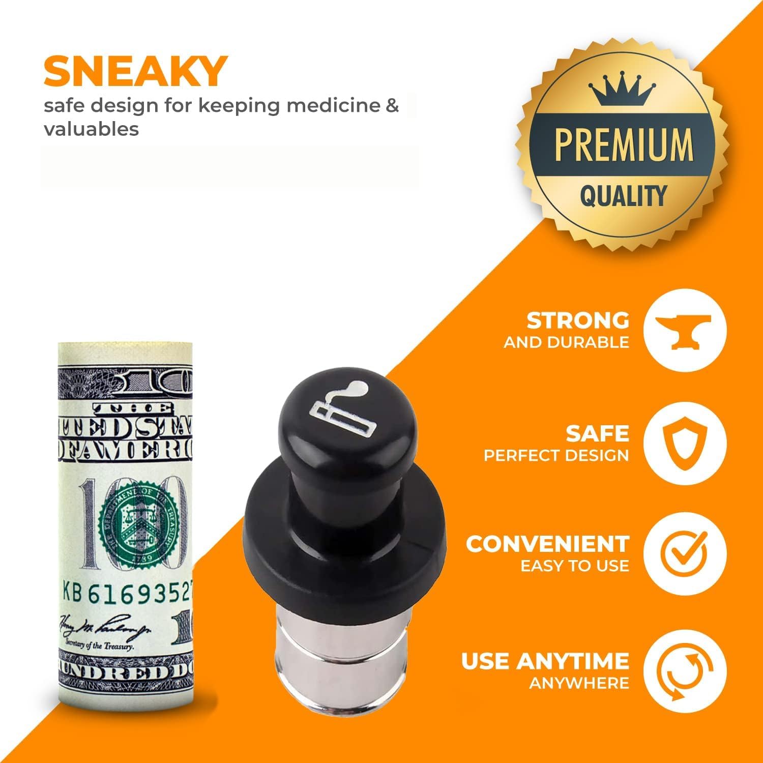Fake Car Lighter Safe (2 Pack) Car Diversion Safe for Cash Jewelry | Car Hidden Compartment Secret Storage Secret Containers Car Lighter Hidden Compartment Hiding Safes Money