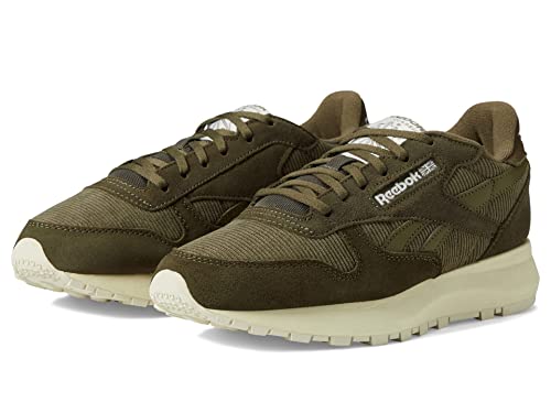 Reebok Women's Classic Leather SP Sneaker, Army Green/White, 10