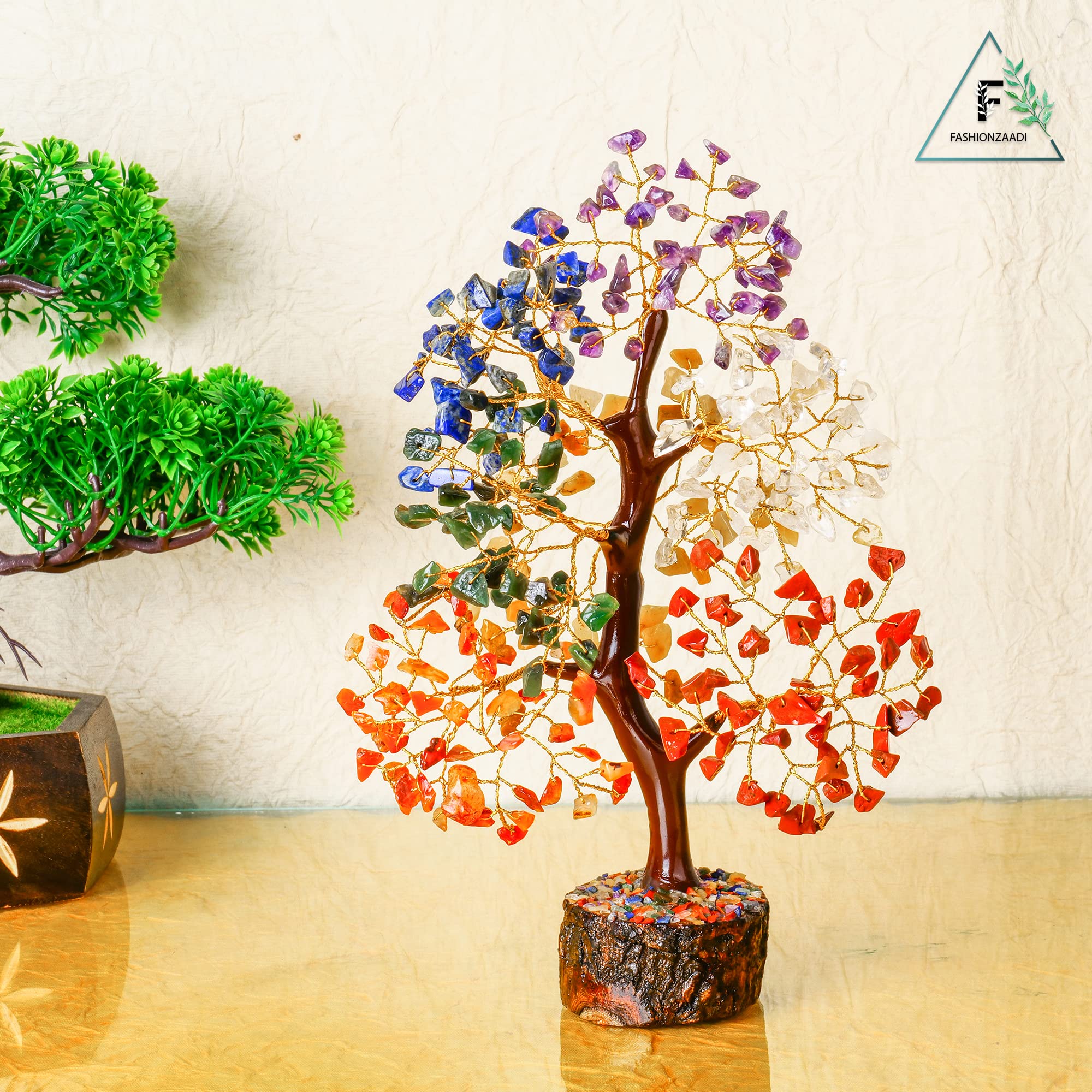 7 Chakra Tree Of Life, Gemstone Tree, Bonsai Tree Sculpture, Spiritual Trees - 7 Chakra Stones, Crystal Room Decor, Seven Chakra Tree, Tree Of Life Decor, Feng Shui Tree, Good Luck Gifts, Crystal Tree