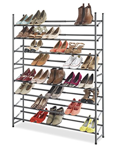 Whitmor 6905-8388 4-Tier Shoe Rack Gunmetal Gray