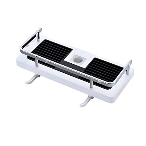 IRDFWH Shower Storage Rack Organizer Bathroom Pole Shelves Shampoo Tray Stand Single Tier No Drilling Lifting Rod Shower Head Holder