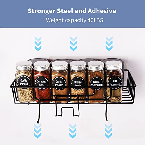 WOSOMOK Shower Caddy Rustproof Bathroom Organizer Shelf in Adhesive or Screws 2-Pack Stainless Steel No Drilling Shower Basket for Inside Shower & Kitchen Storage