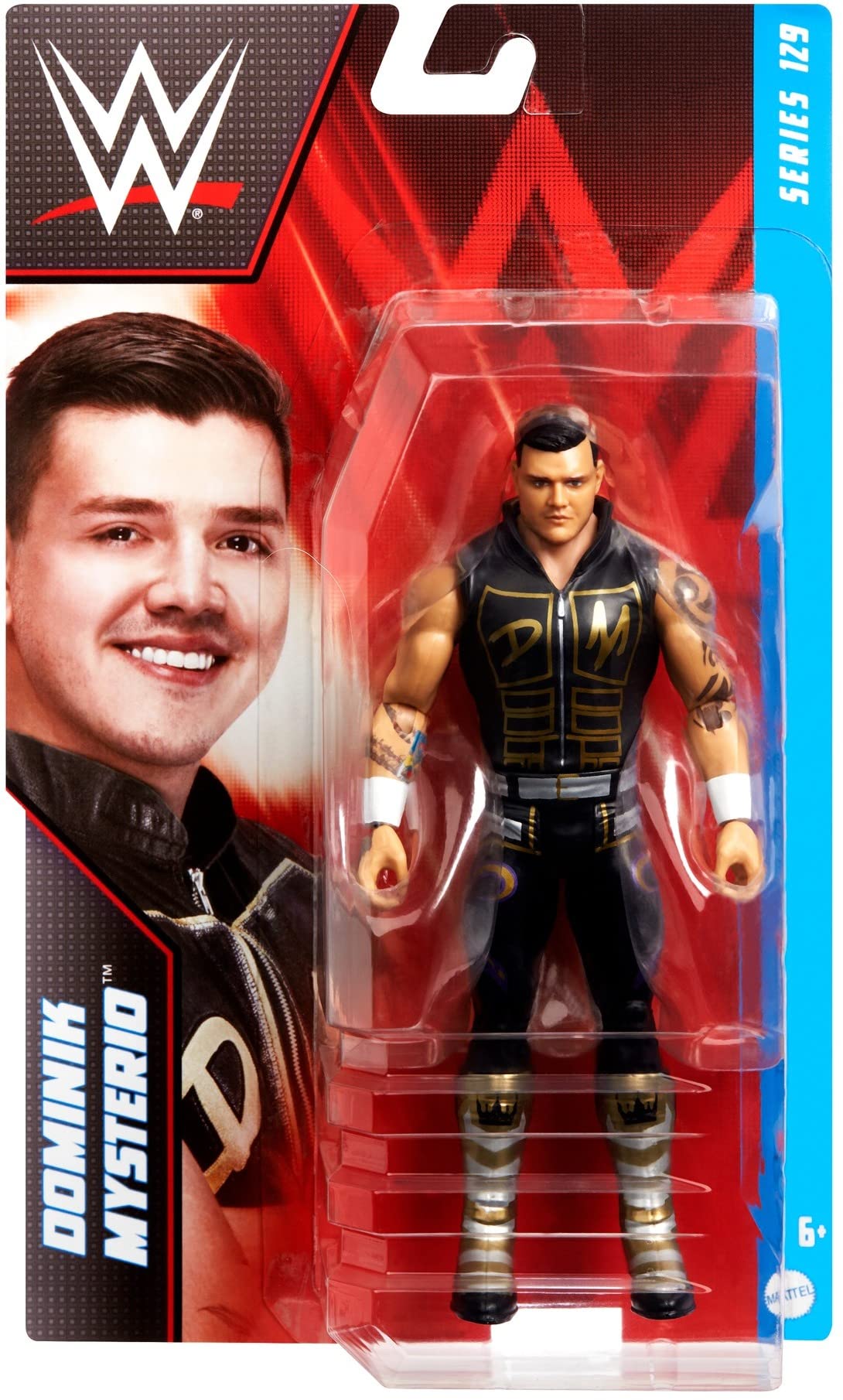 WWE Basic Dominik Mysterio Action Figure, Posable 6-inch Collectible for Ages 6 Years Old & Up