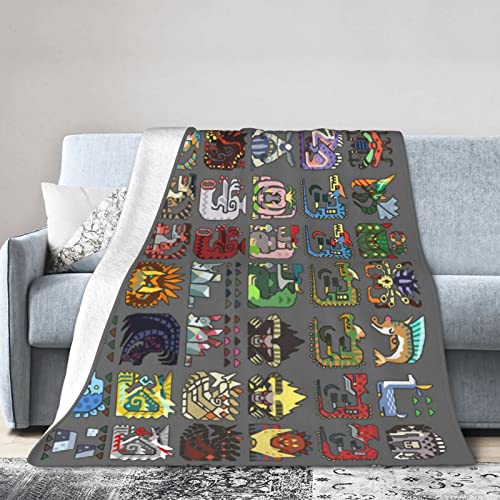 Bungyewd Fleece Blankets - Lightweight Fuzzy Blanket Cozy Soft Twin Blanket for Couch, Travel, Camping 80"x60"