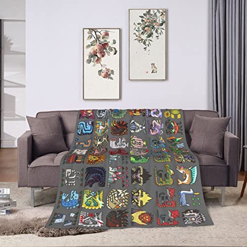 Bungyewd Fleece Blankets - Lightweight Fuzzy Blanket Cozy Soft Twin Blanket for Couch, Travel, Camping 80"x60"