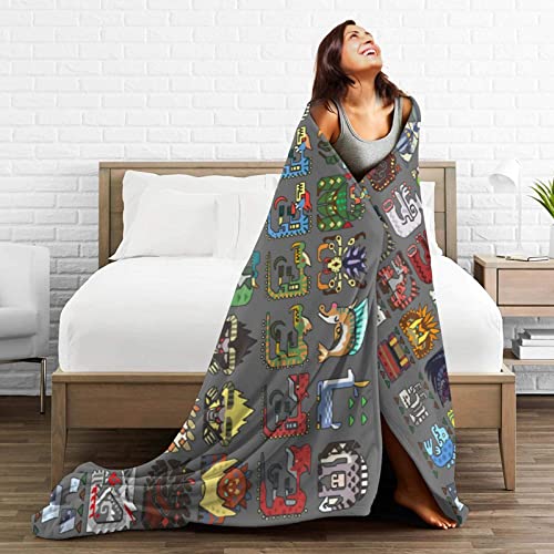 Bungyewd Fleece Blankets - Lightweight Fuzzy Blanket Cozy Soft Twin Blanket for Couch, Travel, Camping 80"x60"
