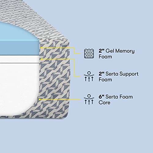Serta - 10 inch Cooling Gel Memory Foam Mattress, Full Size, Medium, Supportive, CertiPur-US Certified, 100-Night Trial - Sheep Retreat