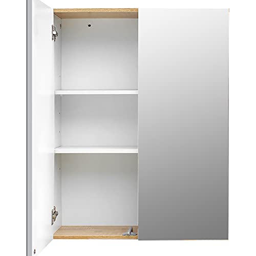 Veryke Bathroom Wall Storage Cabinet Over Toilet, Medicine Cabinet with Double Mirror Door for Bathroom,Living Room