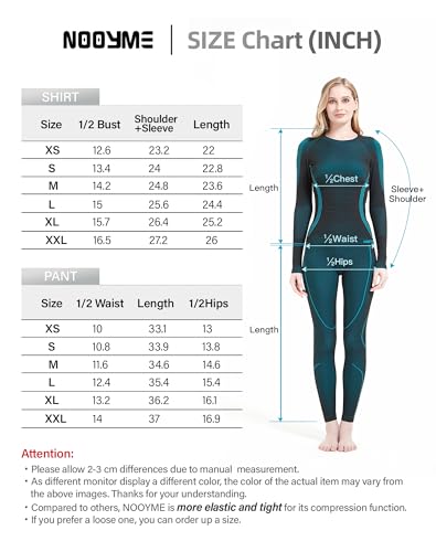 NOOYME Thermal Underwear for Women Base Layer Women Cold Weather,Long Johns for Women Classic Blue