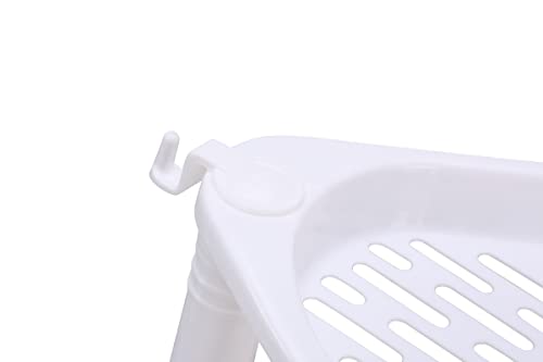 3 Tier Corner Shower Caddy, Rustproof, Plastic Shower Organizer for Bathroom, Bathtub, Shower pan, Bath Accessories Shower Caddies, 13.5 x 10 x 18 Inches, White (White 3 Tier Triangle)