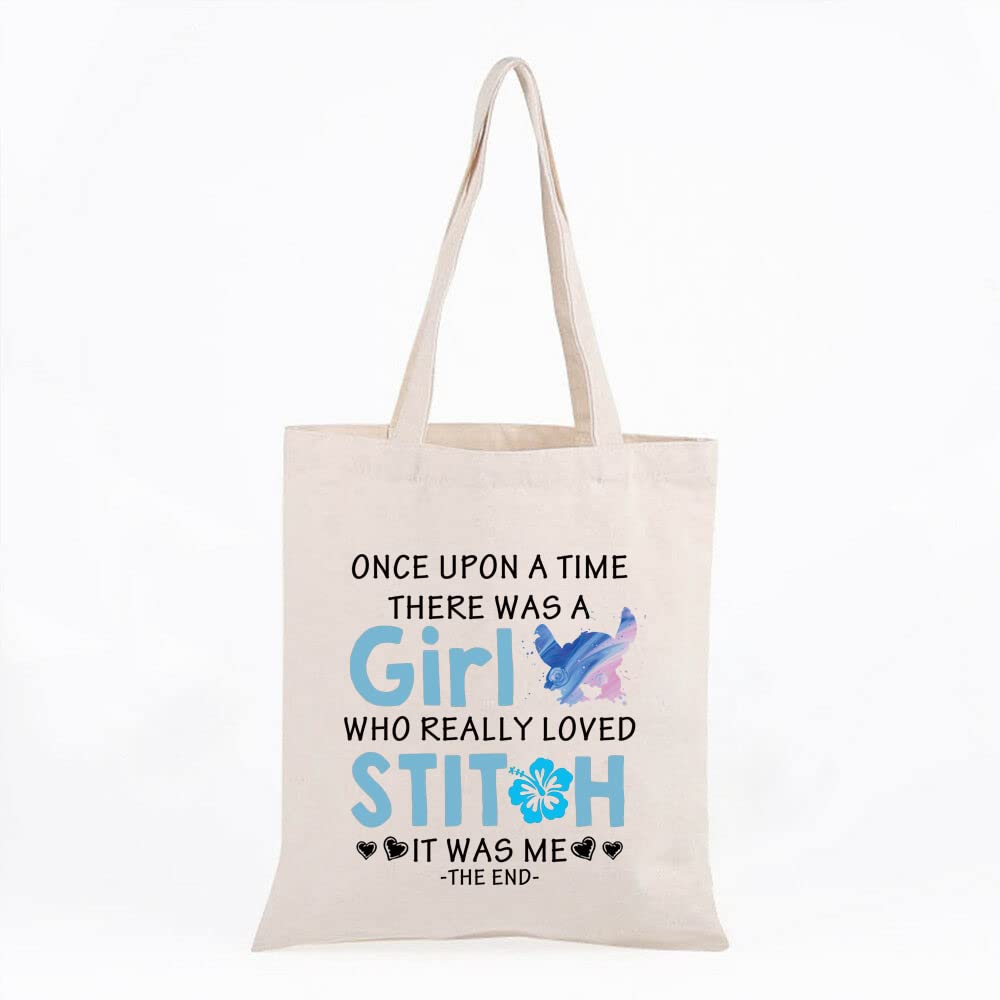 WCGXKO Cartoon Lover Gift There Was A Girl Who Really Loved Cute Themed Tote Bag