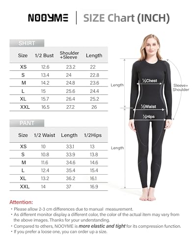 NOOYME Thermal Underwear for Women Base Layer Women Cold Weather,Long Johns for Women