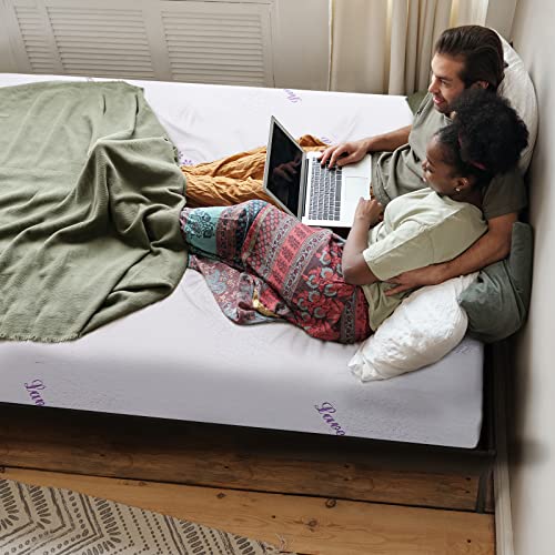 FONTOI Full Size Mattress in a Box, 10 inch Bed Mattresses Made in USA with Knit Cover, Cooling Gel Green Tea Memory Foam, Medium Firm