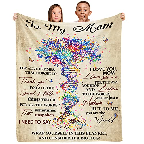 Birthday Gifts for mom, to My Mom Birthday Gifts, Mom Birthday Gifts from Daughter, I Love You Mama Gifts Blanket, Mothers Day Decorations Gifts Super Soft Cozy Flannel Throw Blanket 60" X 50"