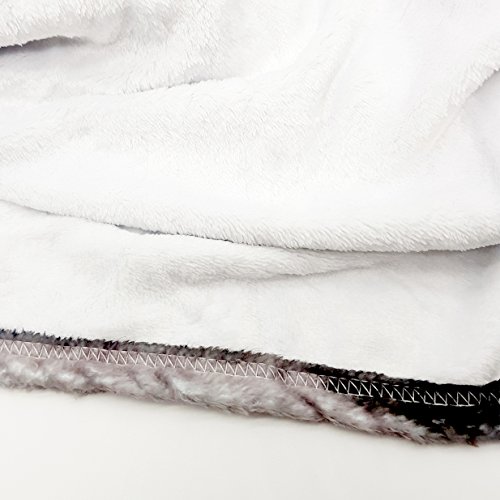 SIGOUYI Lightweight Fleece Blankets Reversible Throw Cozy Plush Microfiber All-Season Blanket for Bed/Couch - Throw 40x50 Inch, Skull Tree Grey