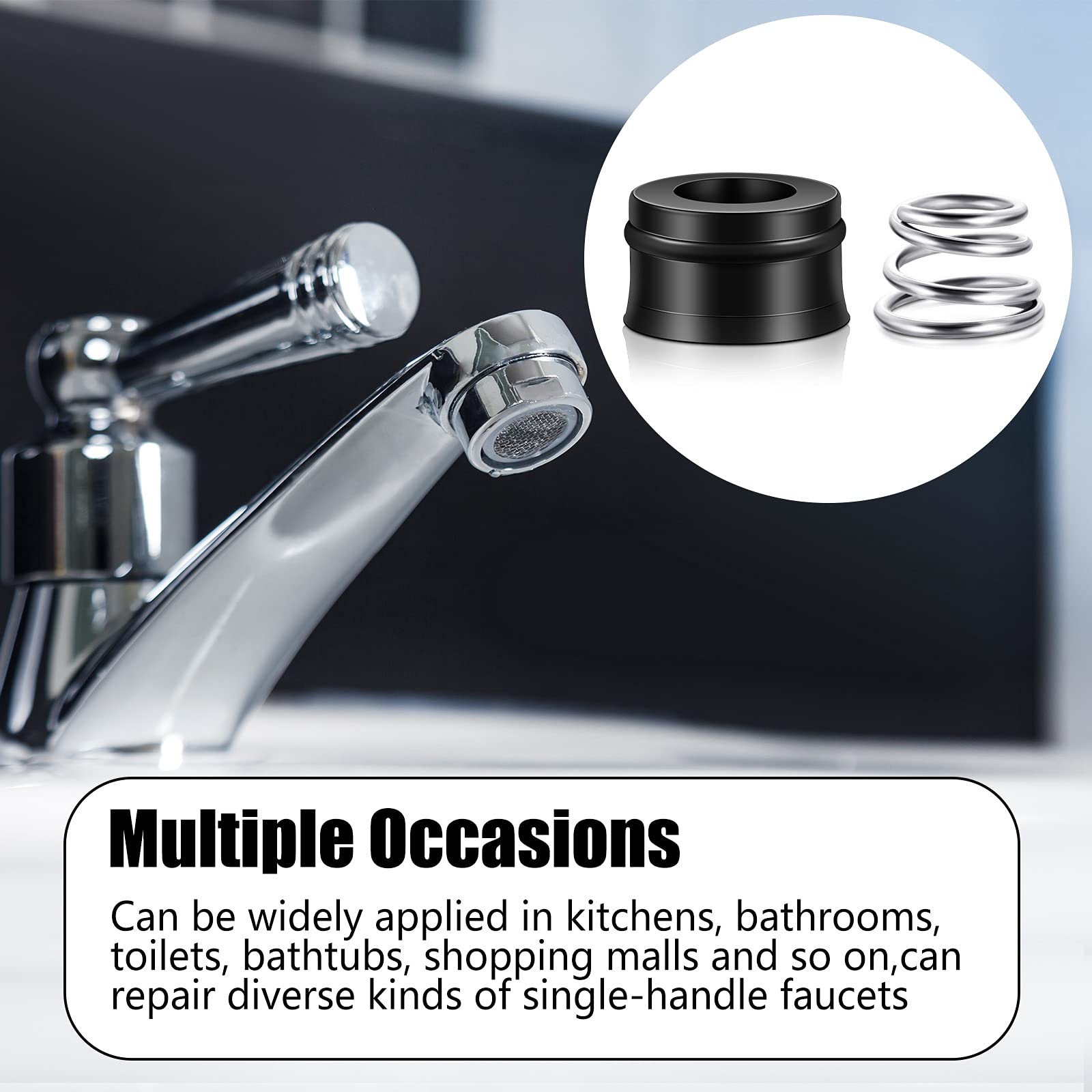 Hotop 40 Pieces RP4993 Replacement Seats Springs and O Rings Faucet Stem Repair Kit Compatible with RP4993 Faucet Stem Replacement
