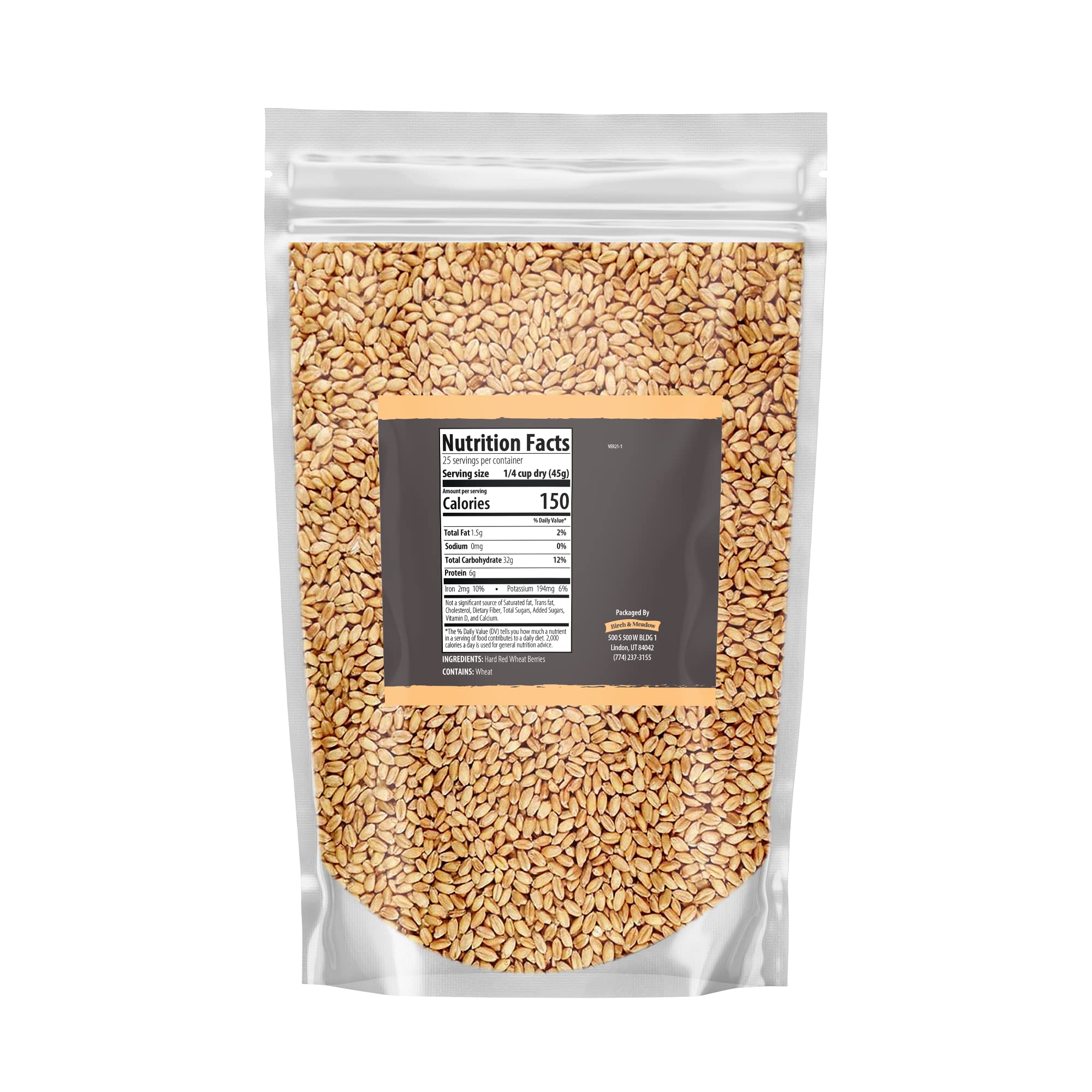 Birch & Meadow 2.5 lb of Spring Red Wheat Berries, Salads, Vegetable Dishes