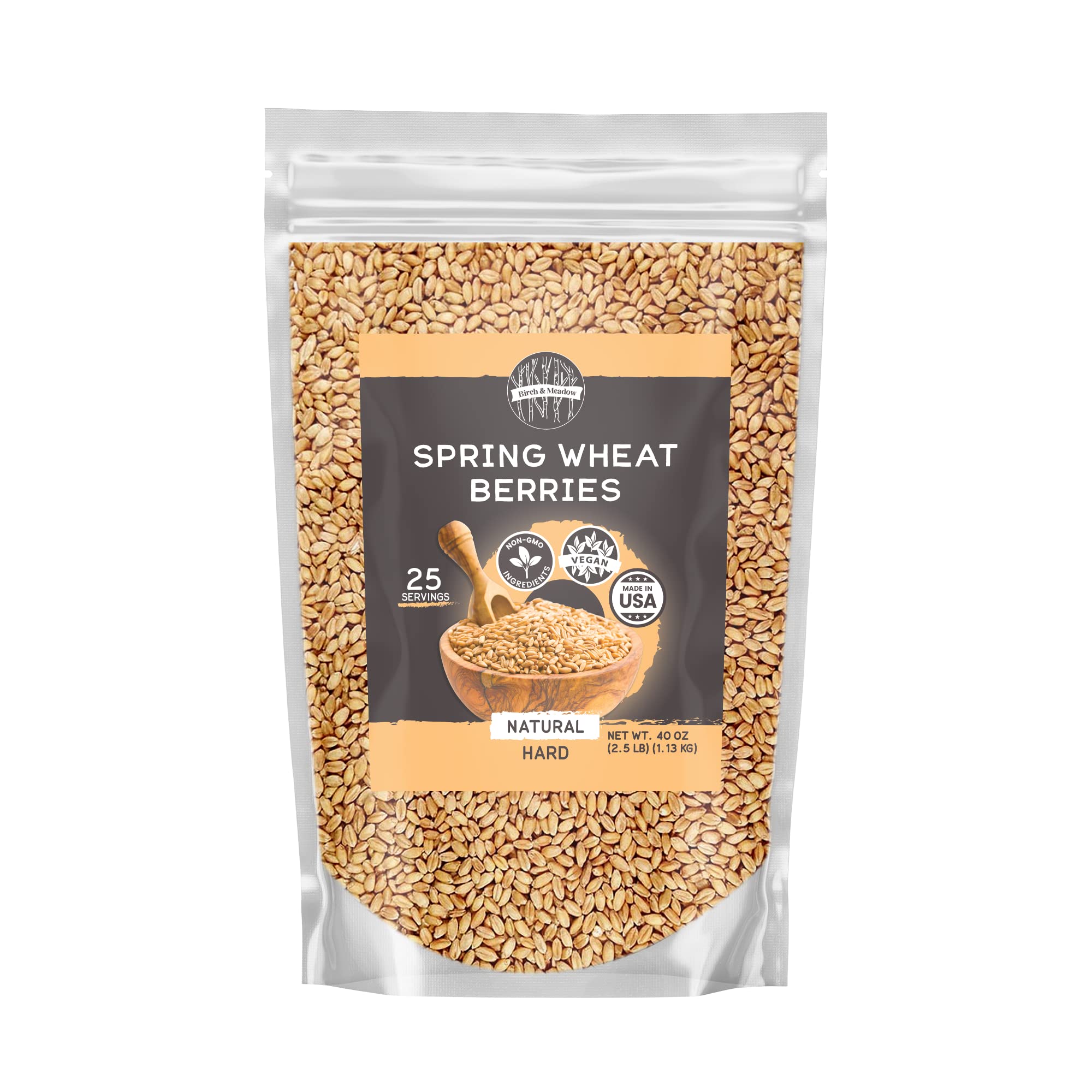 Birch & Meadow 2.5 lb of Spring Red Wheat Berries, Salads, Vegetable Dishes