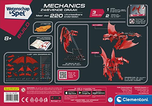 Clementoni Science & Game Robotics - Floating Dragon, STEM Kit, Toy Robot for Kids, 8+ Years, 66991