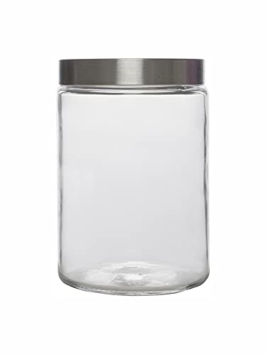 Goodhomes Glass Food Storage Big Jars Container Set of 3 Pieces 1200ml